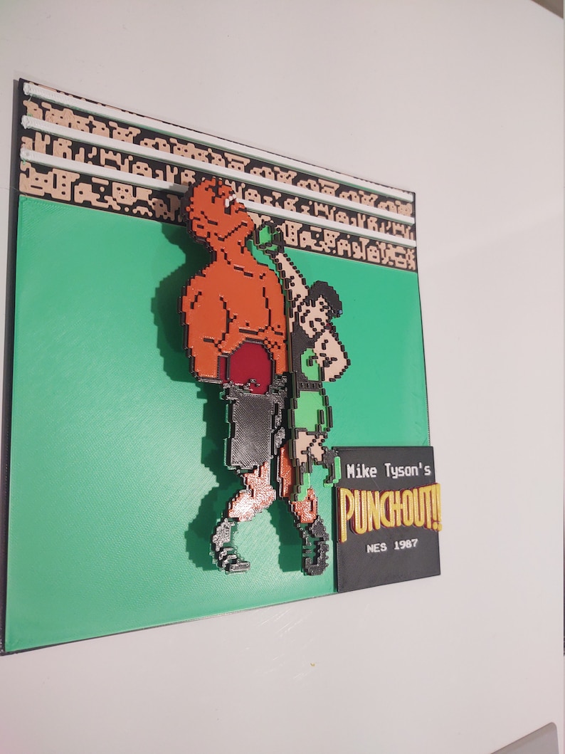 3D Punchout Lil Mac Vs Mike Tyson Wall Pixel Art Display - Etsy
