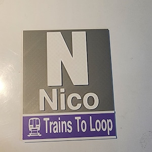 CTA El Custom 9 Train Stop Sign Location Chicago Transit Chitown ...