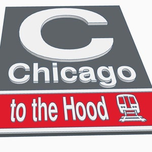 CTA El Custom 9" Train Stop Sign Location Chicago Transit Chitown ...