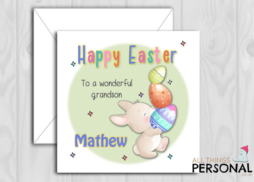 Personalised Easter Card for Son Daughter Brother Sister Nephew Niece ...