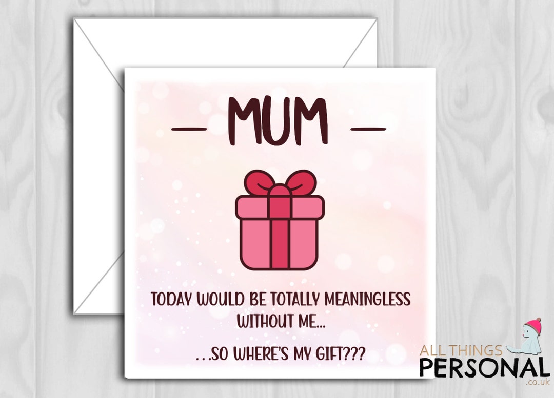 Mother's Day Card Funny Mothers Day Card Joke Card Funny Card Cheeky ...