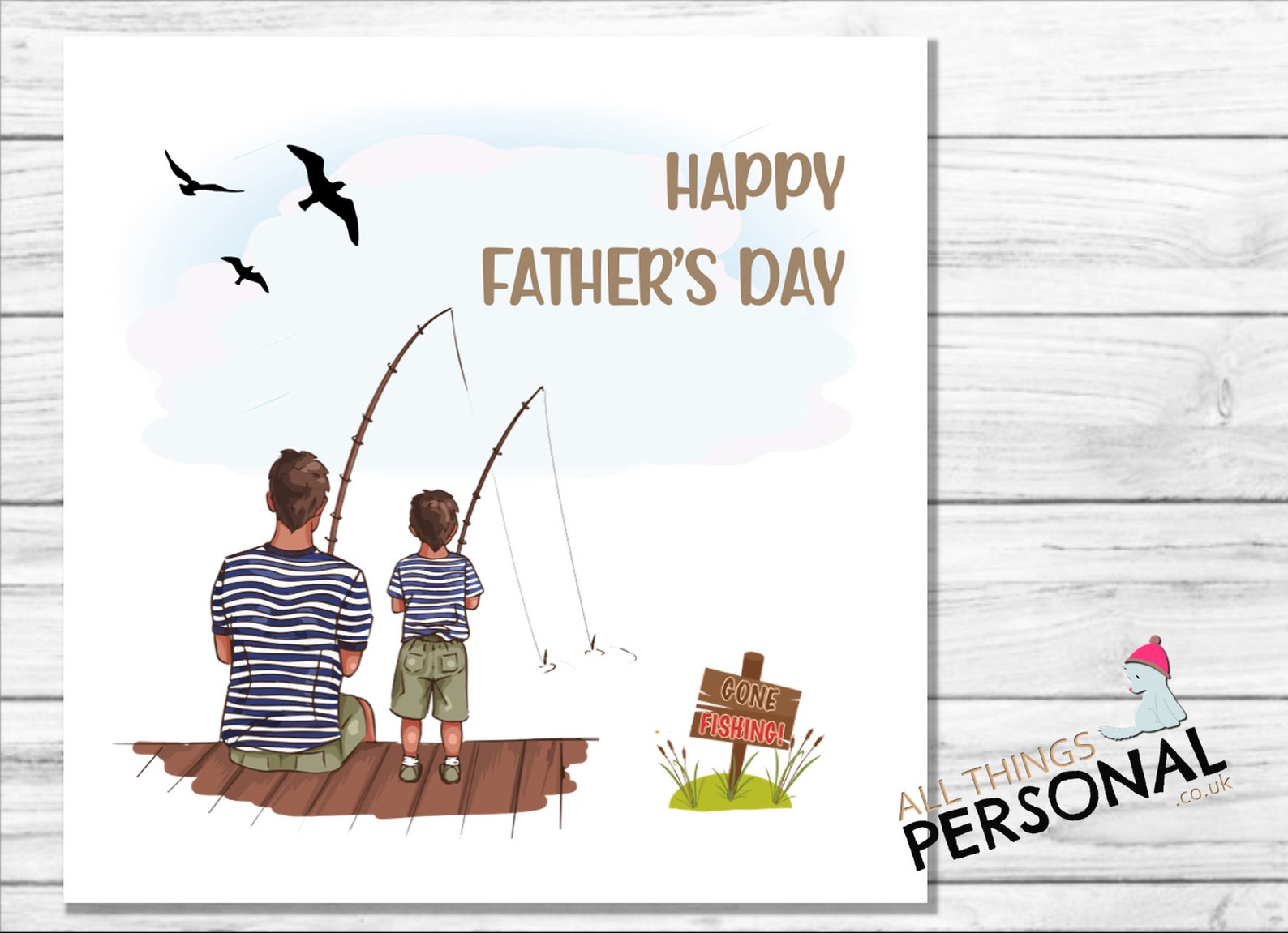 Fishing Father's Day Card Fathers Day Card Fishermen - Etsy UK