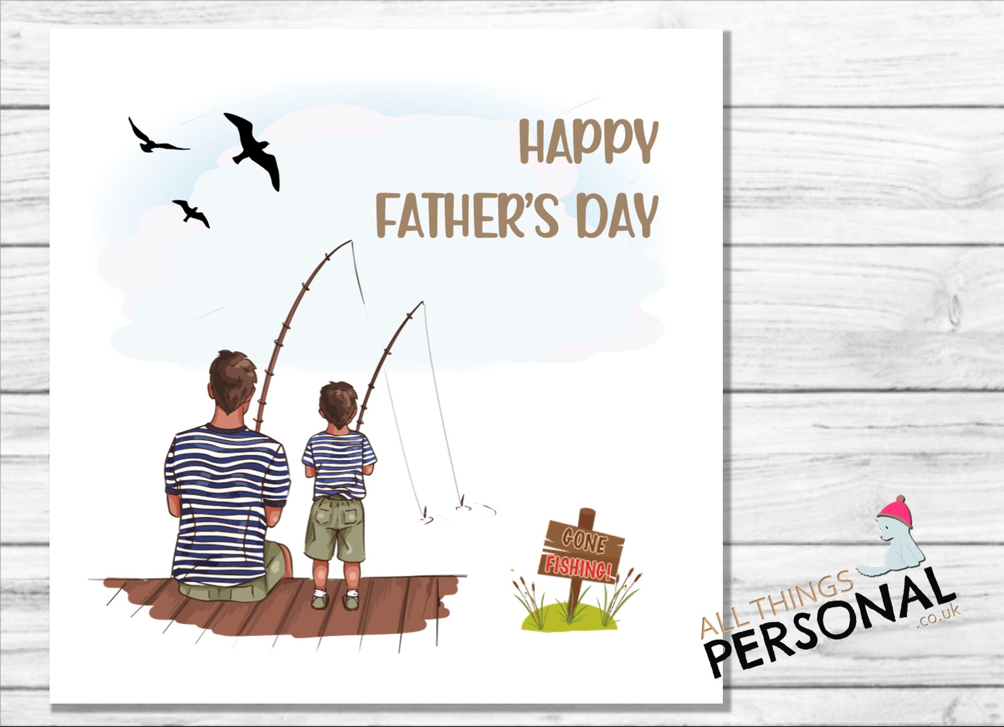 Fishing Father's Day Card Fathers Day Card Fishermen - Etsy UK