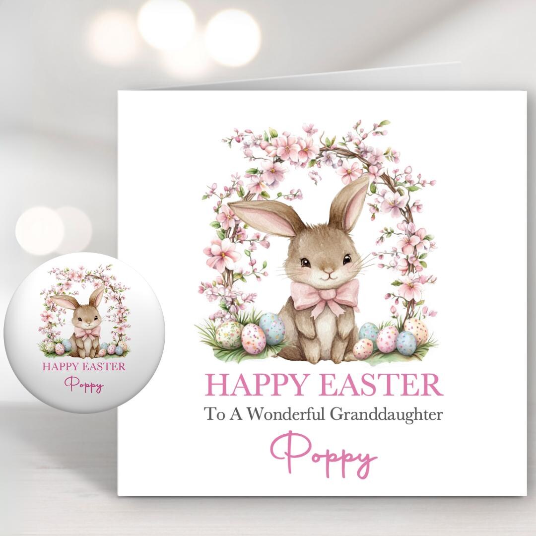 Personalised Girls Easter Card for Daughter Sister Granddaughter Niece ...