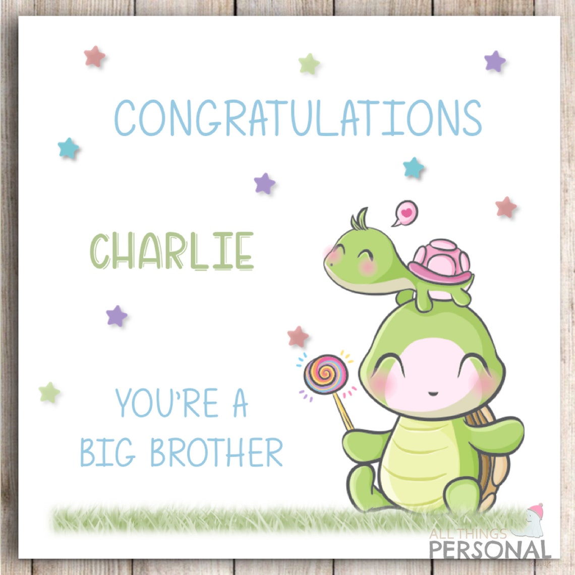 Personalised Congratulations on Becoming A Big Brother Card | Etsy