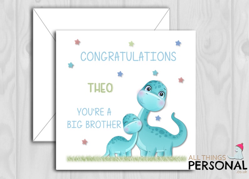 Personalised Congratulations on Becoming A Big Brother Card | Etsy UK