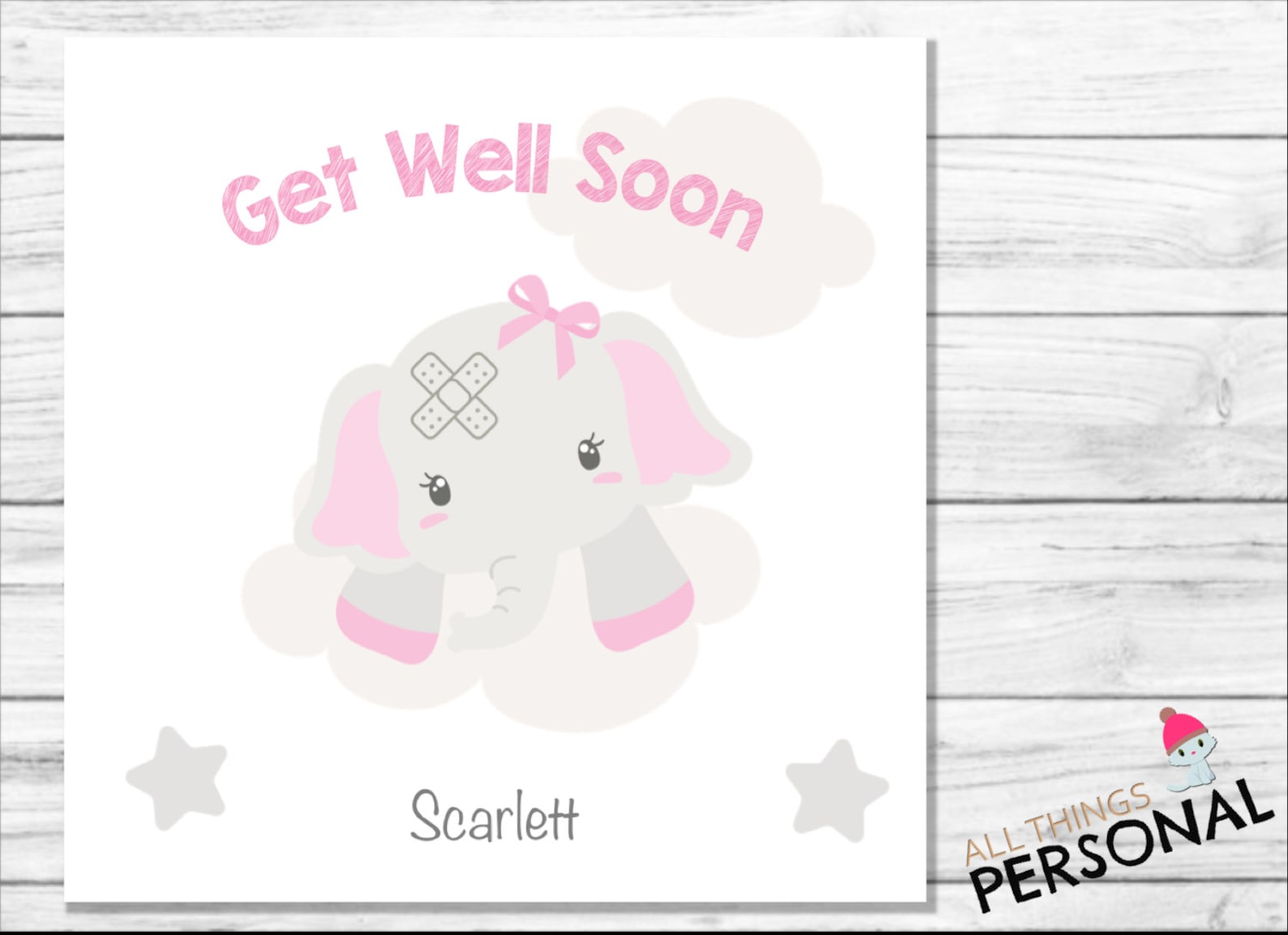 Get Well Soon Card Personalised Card Boys Girls Son - Etsy