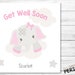Get Well Soon Card Personalised Card Boys, Girls, Son Daughter ...