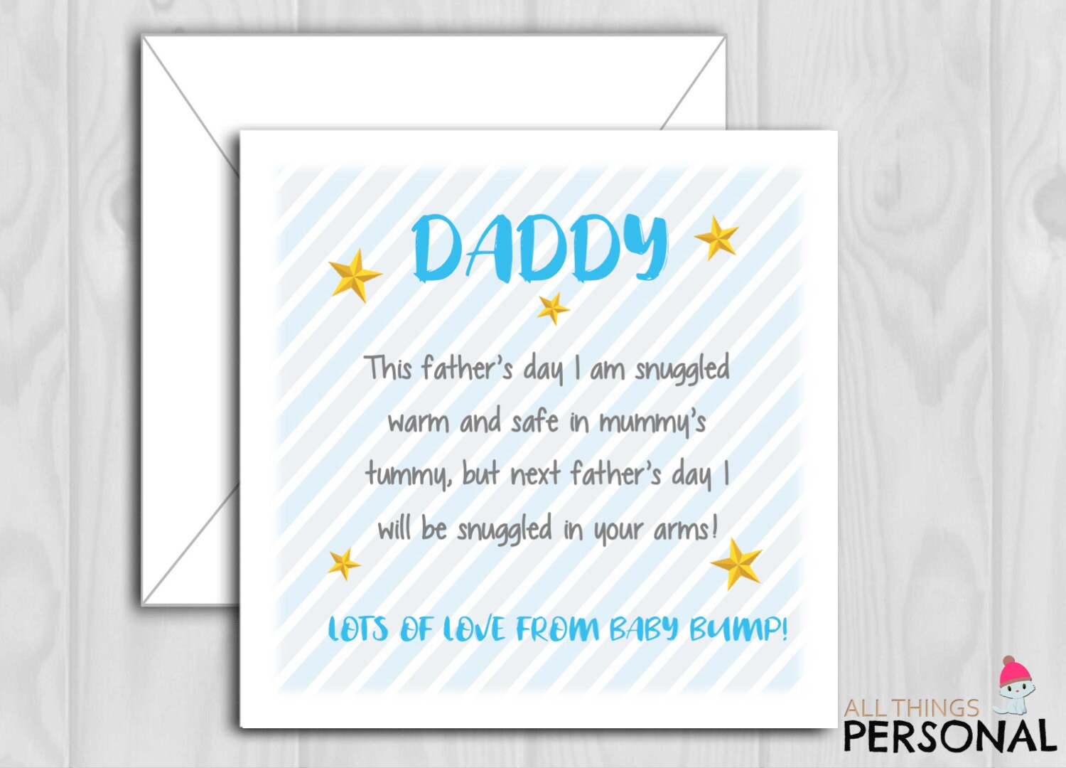 Happy Fathers Day Card From The Bump Father's Day Card | Etsy