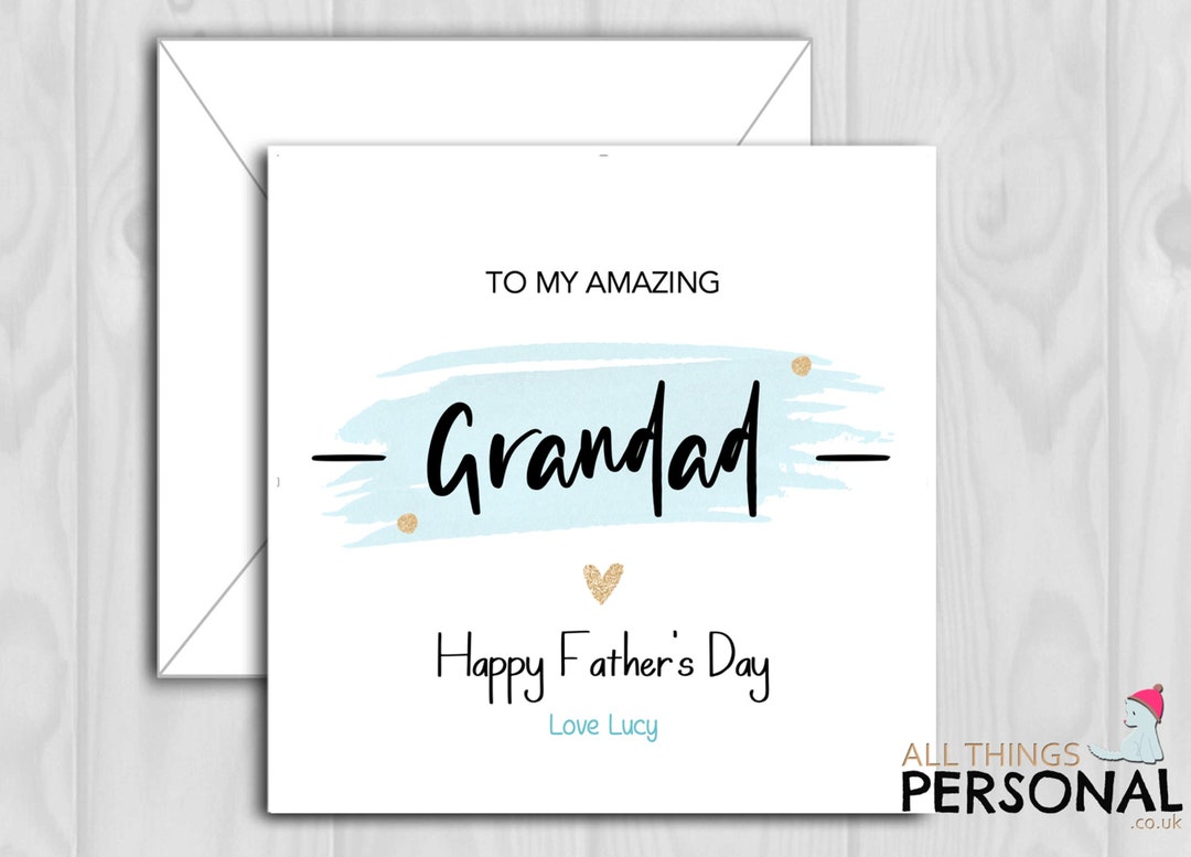 Personalised Father's Day Card - Fathers Day Card for Dad Grandad Uncle ...