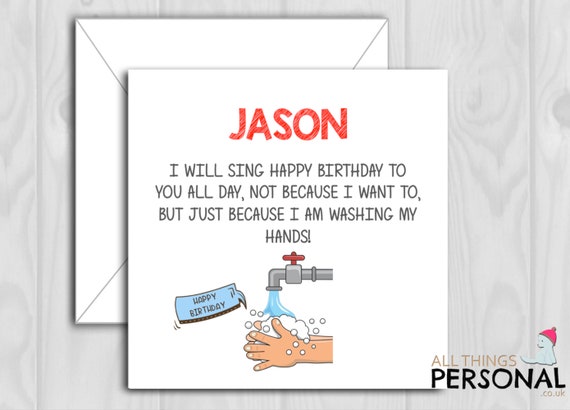 Funny Isolation Birthday Card Personalised Joke Birthday - Etsy