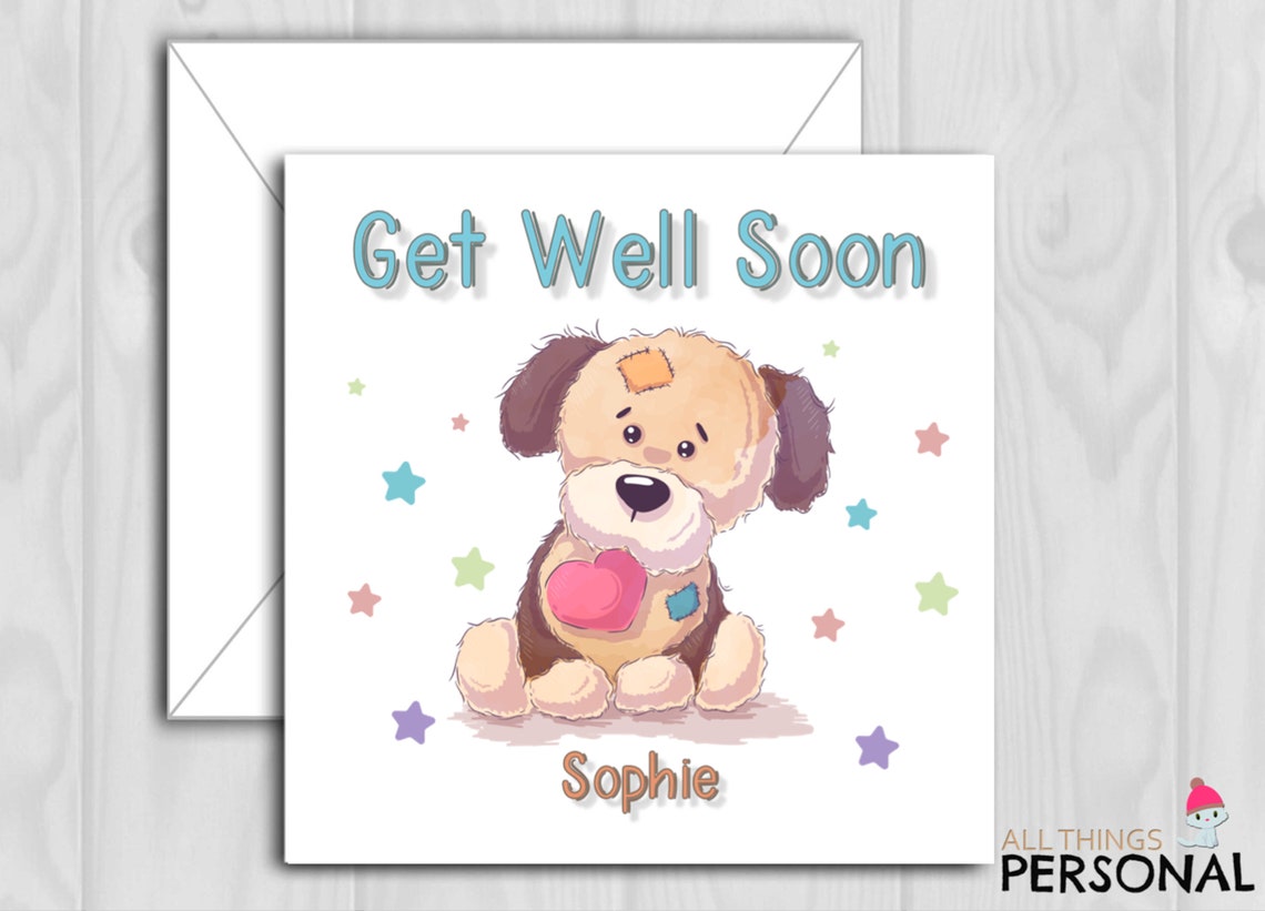 Get Well Soon Personalised Card Speedy Recovery After | Etsy