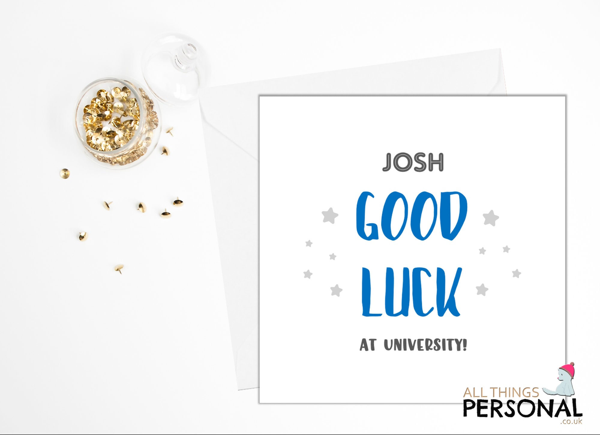 Personalised Good Luck at University Card - off to Uni Card for Son ...