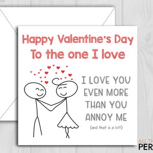 Valentine's Day Card for Husband Wife Boyfriend Girlfriend Parter Love ...