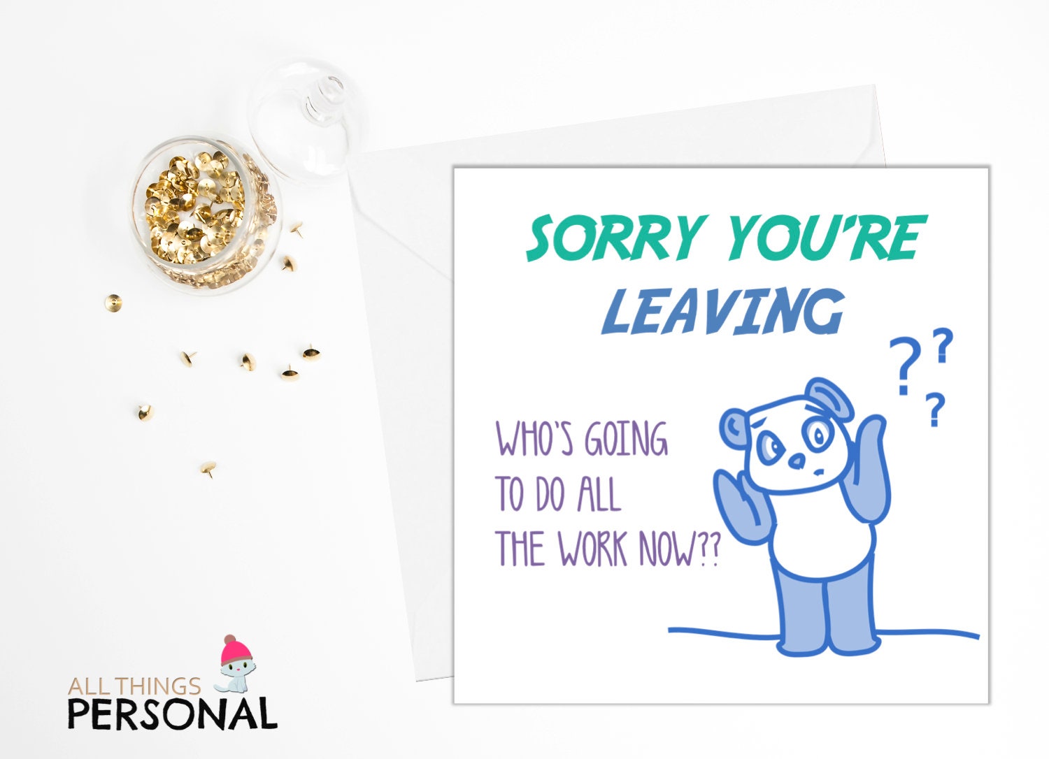 Funny Sorry Your Leaving Card Congratulations On Your New Job We Ll