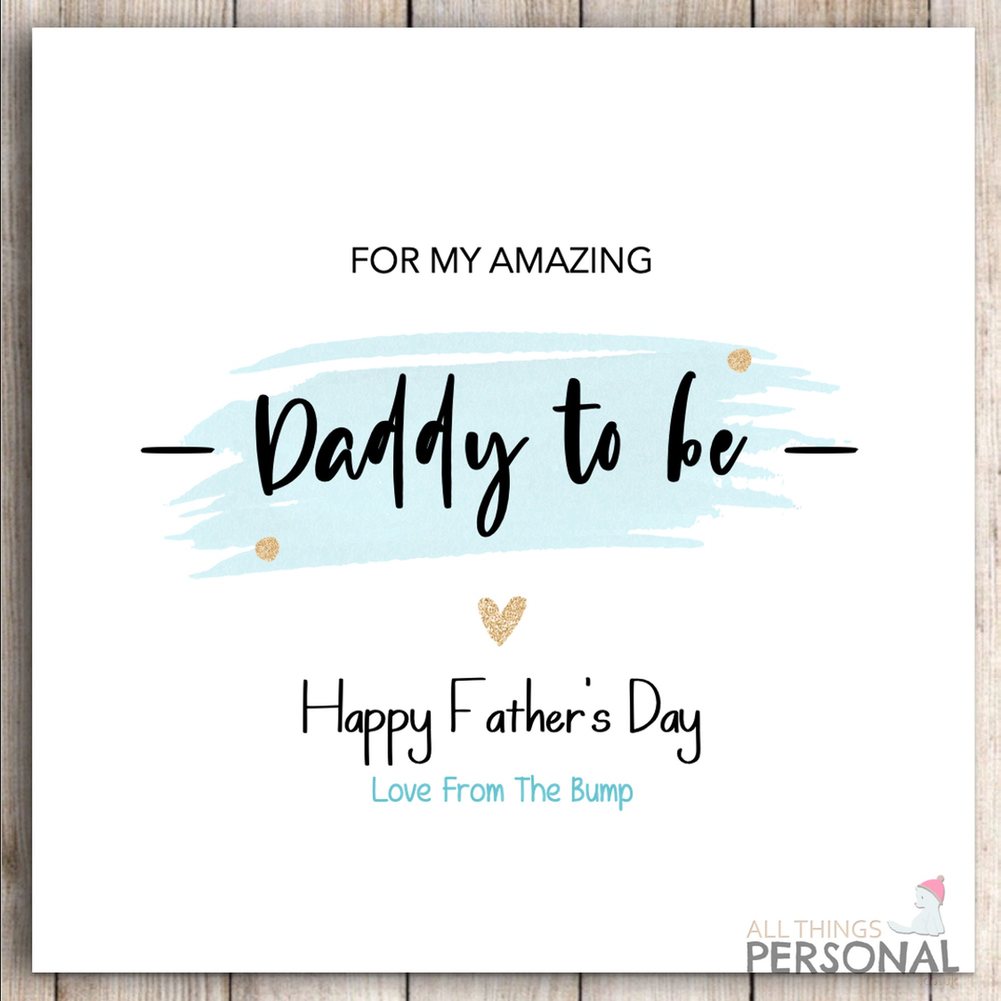 Fathers Day Card From the Bump Happy Father's Day Card | Etsy