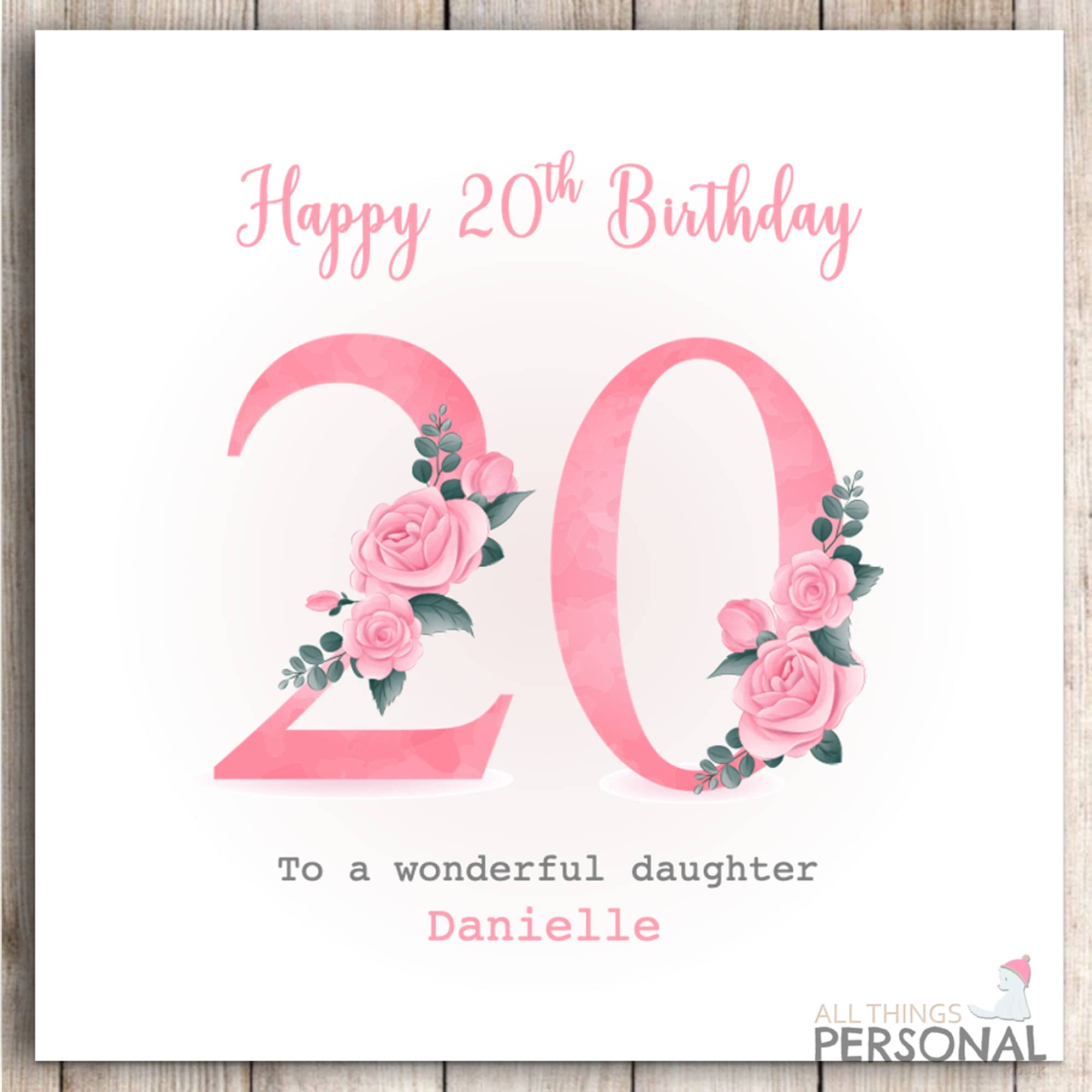 Personalised 20th Birthday Card for Daughter Granddaughter | Etsy
