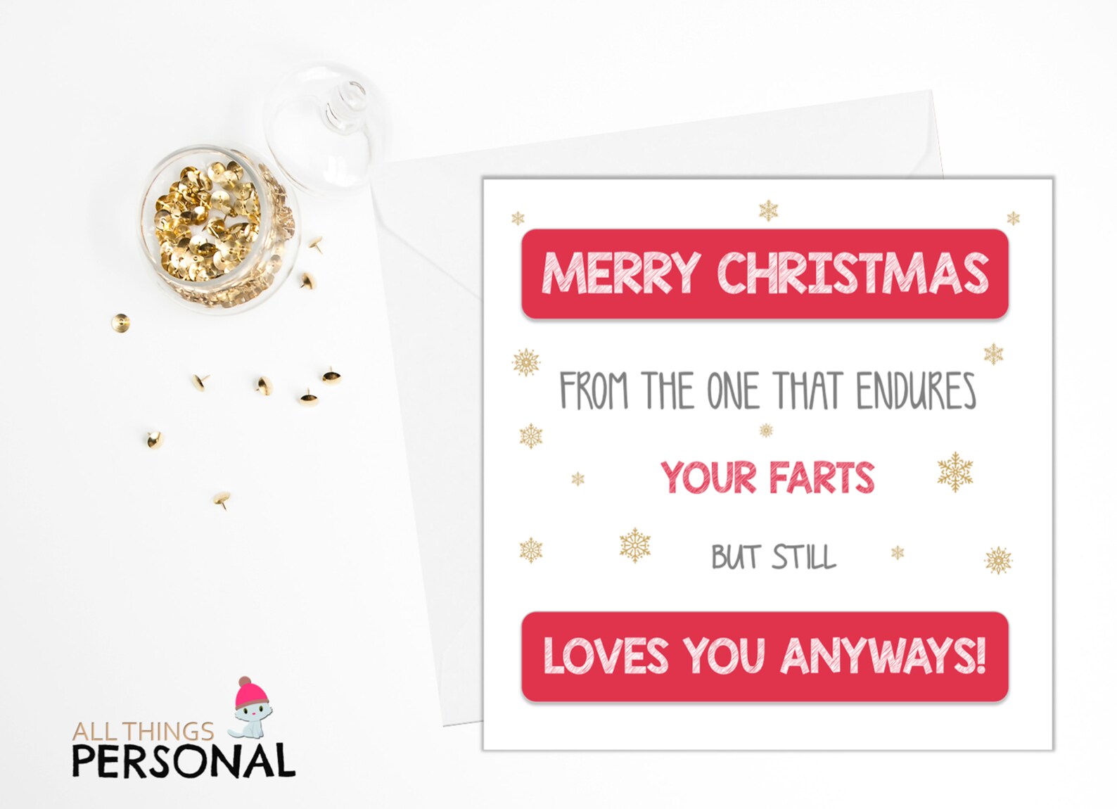 Funny Farts Christmas Card With Humour Cheeky Joke Christmas | Etsy