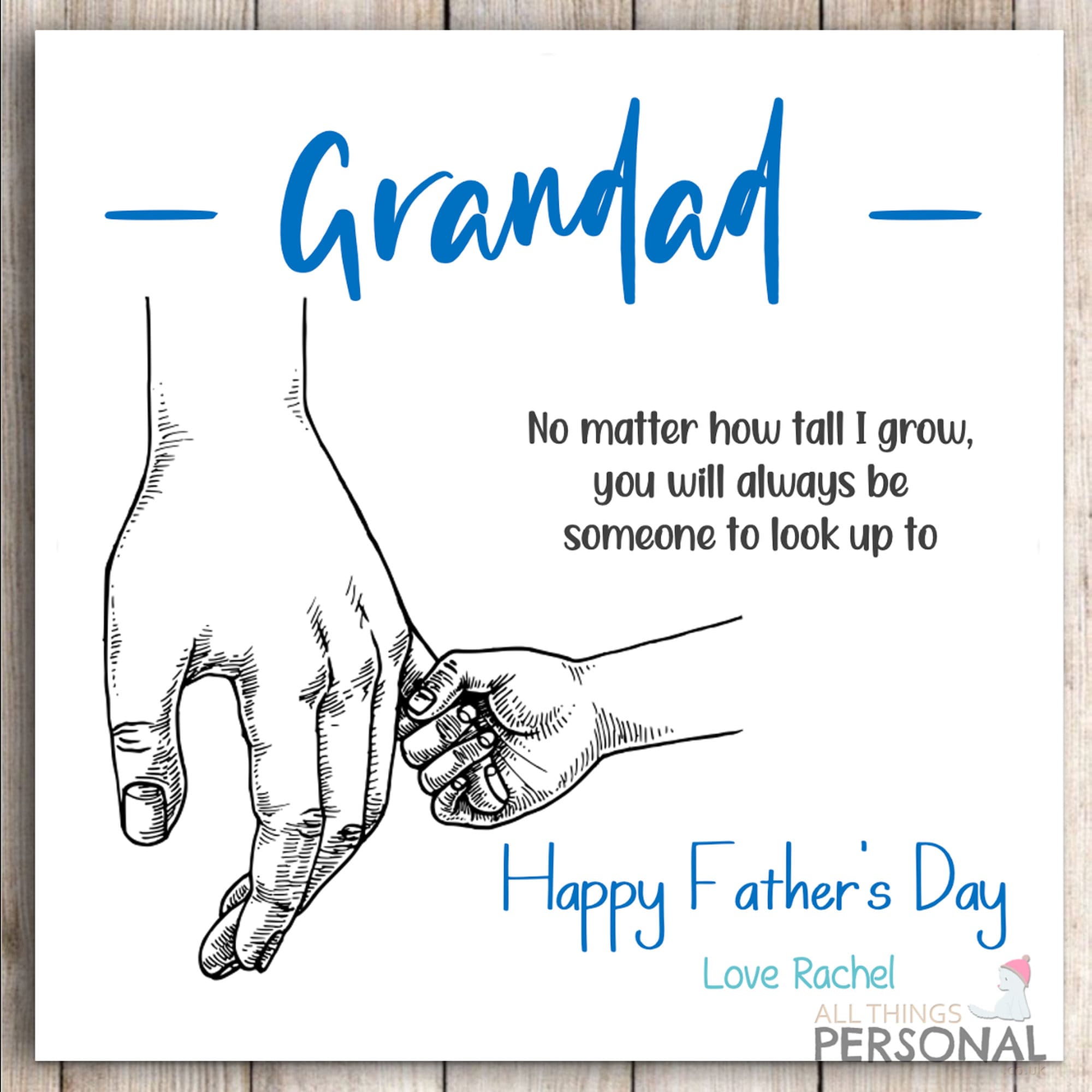 Personalised Grandad Fathers Day Card - Father's Day Card for Bampy ...