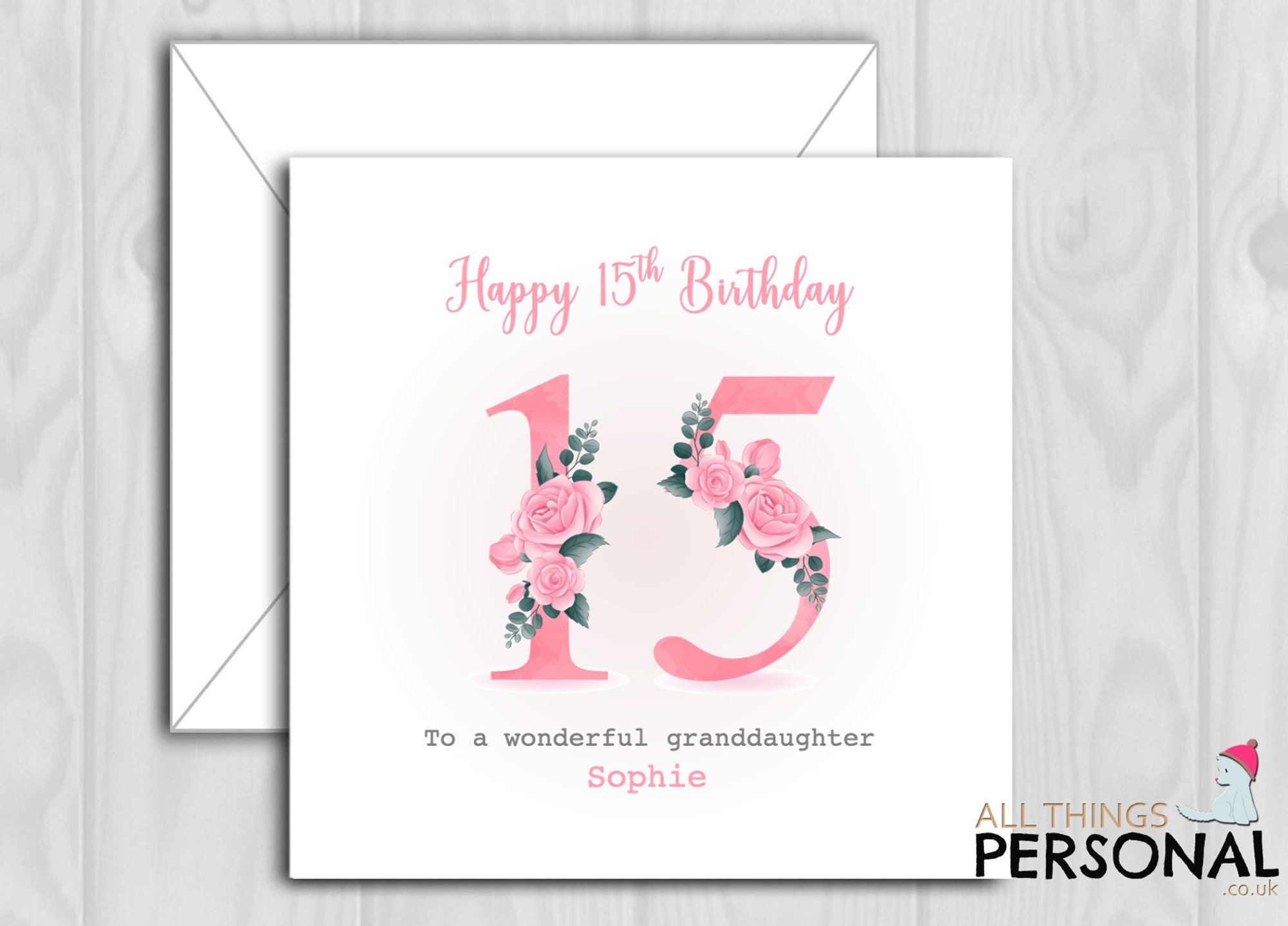 Personalised 15th Birthday Card for Daughter Granddaughter Niece Sister ...