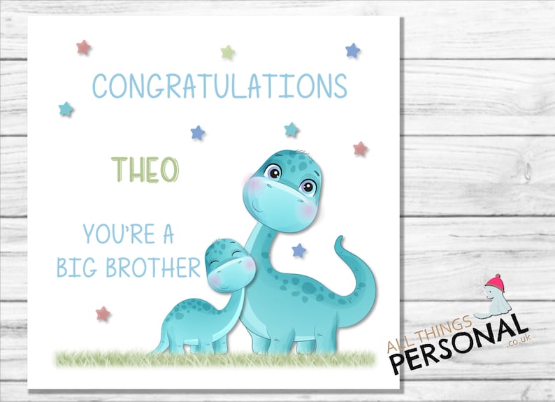 Personalised Congratulations on Becoming A Big Brother Card | Etsy UK