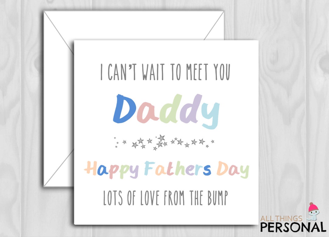 Happy Fathers Day Card From the Bump Father's Day Card for Dad or Daddy ...