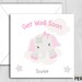Get Well Soon Card - Personalised Card - Boys, Girls, Son Daughter ...