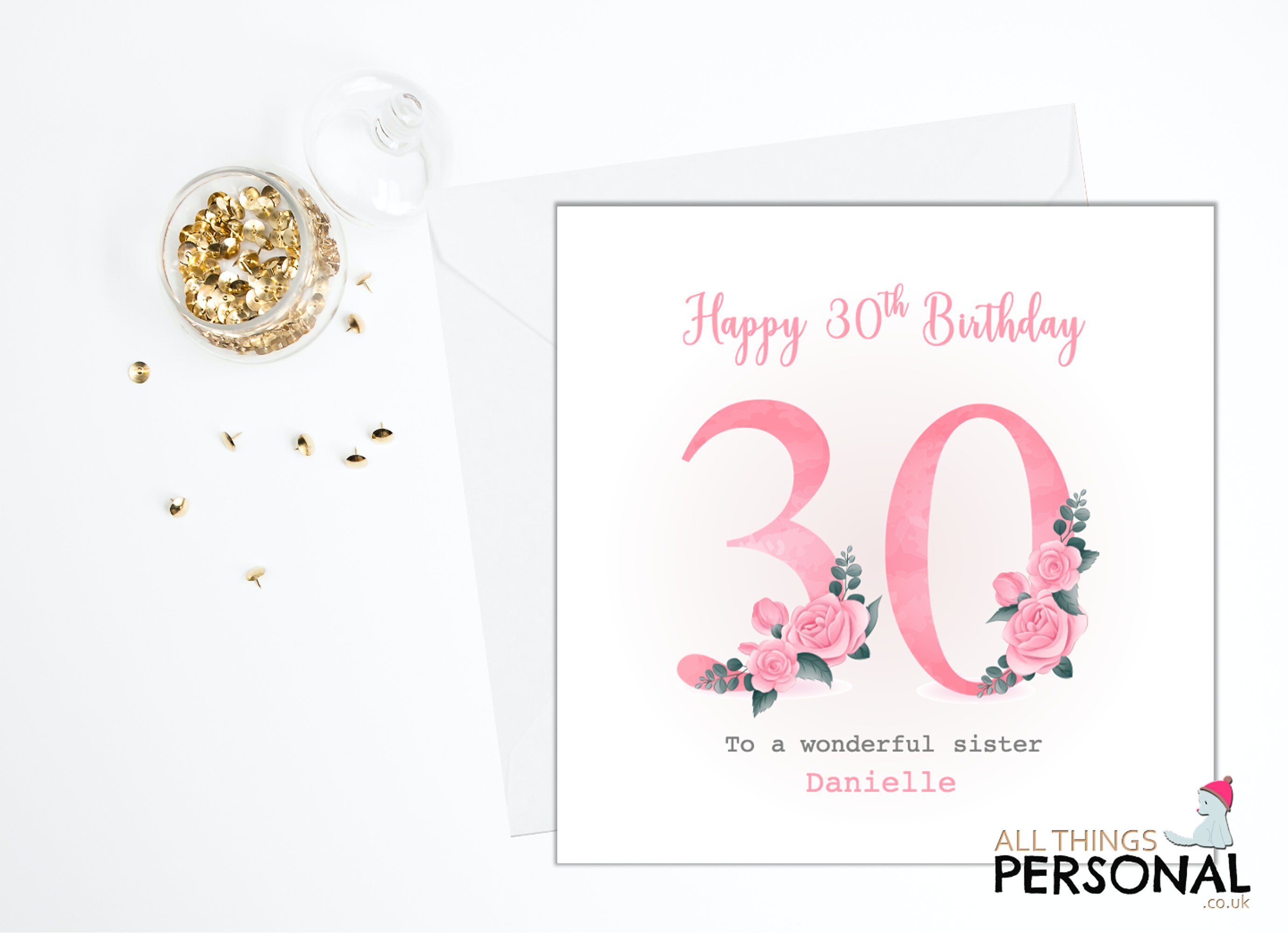 Personalised 30th Birthday Card for Daughter Granddaughter Niece Sister ...