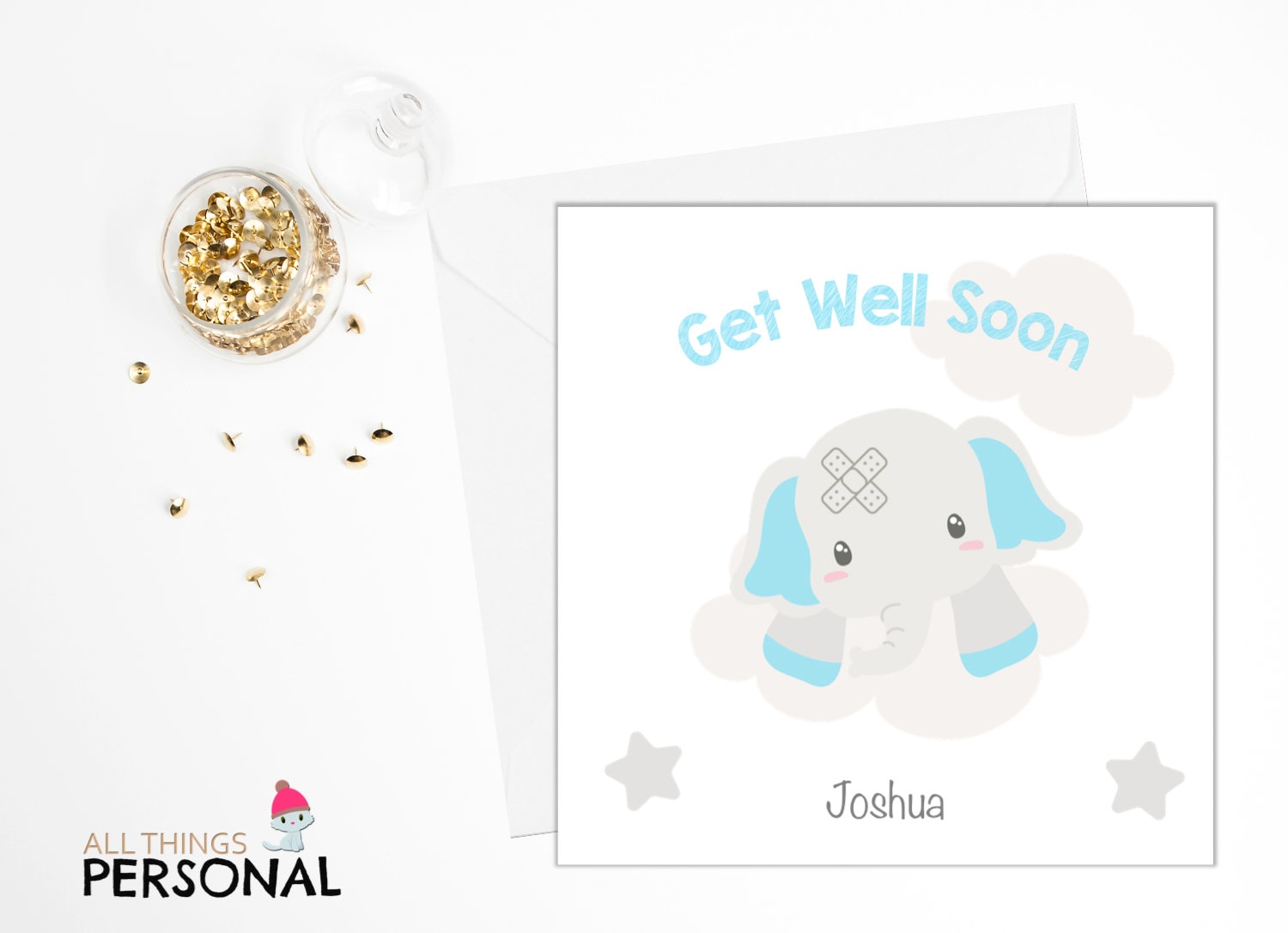 Get Well Soon Card Personalised Card Boys Girls Son - Etsy