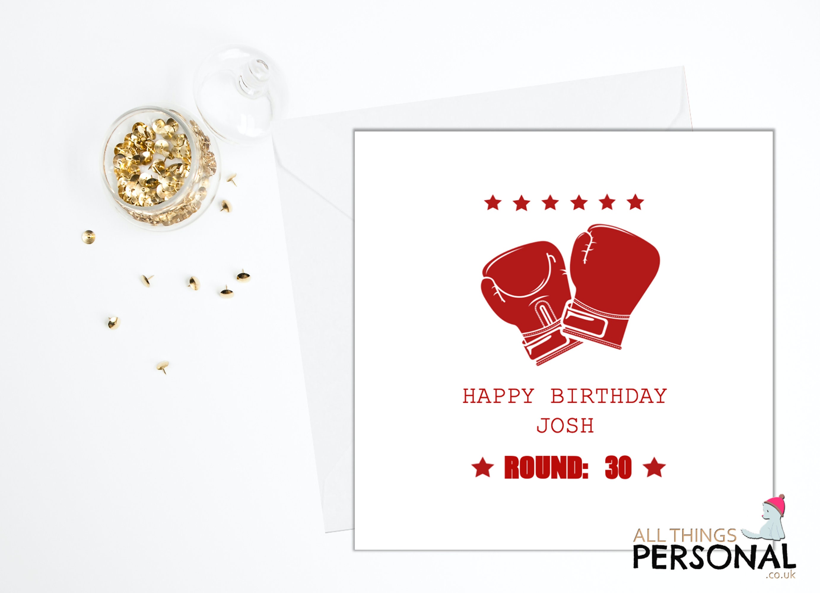 Personalised Boxing Birthday Card for Son Grandson Nephew Brother ...