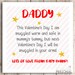 Valentines Day Card From the Bump Valentine's Day Card for Dad or Daddy ...