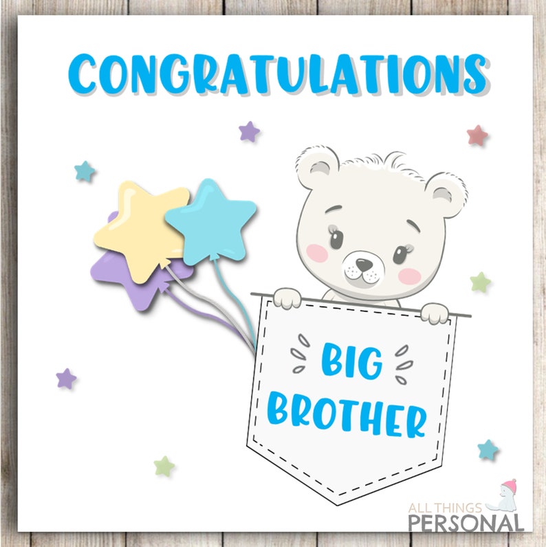 Congratulations on Becoming A Big Brother Card You're A - Etsy
