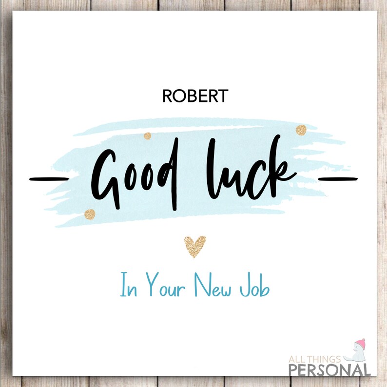 Good Luck in Your New Job Card Congratulations on Your New - Etsy UK
