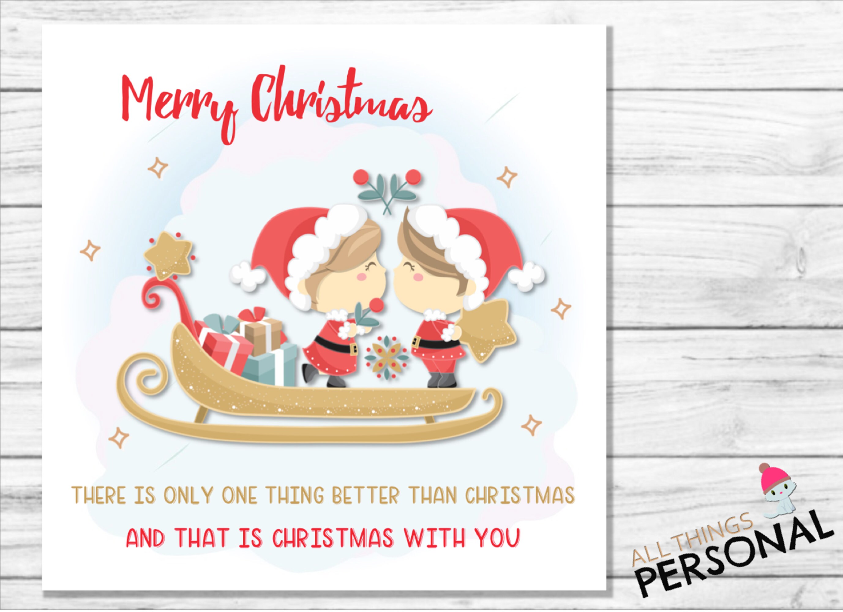 Christmas Card For Husband Wife Boyfriend Girlfriend Parter | Etsy