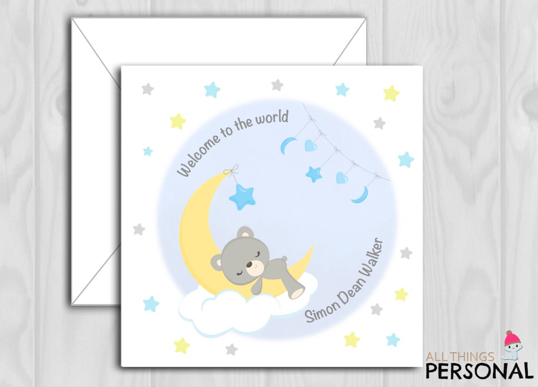 Personalised New Baby Boy Card - It's a Boy Card - Congratulations ...