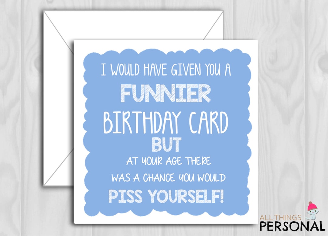 Funny Birthday Card With Humour Cheeky Joke Birthday Card for Dad ...