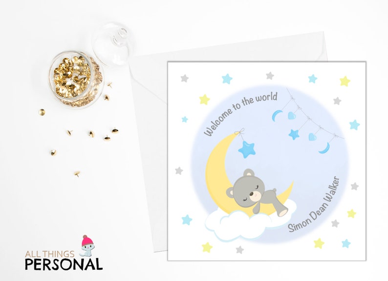 Personalised New Baby Boy Card - It's a Boy Card - Congratulations ...
