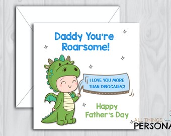 Roarsome Dad Card | Etsy