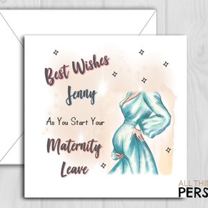 Personalised Maternity Leave Card Mummy to Be Congratulations Pregnancy ...