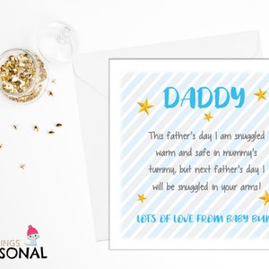 Happy Fathers Day Card From the Bump Father's Day Card for Dad or Daddy ...