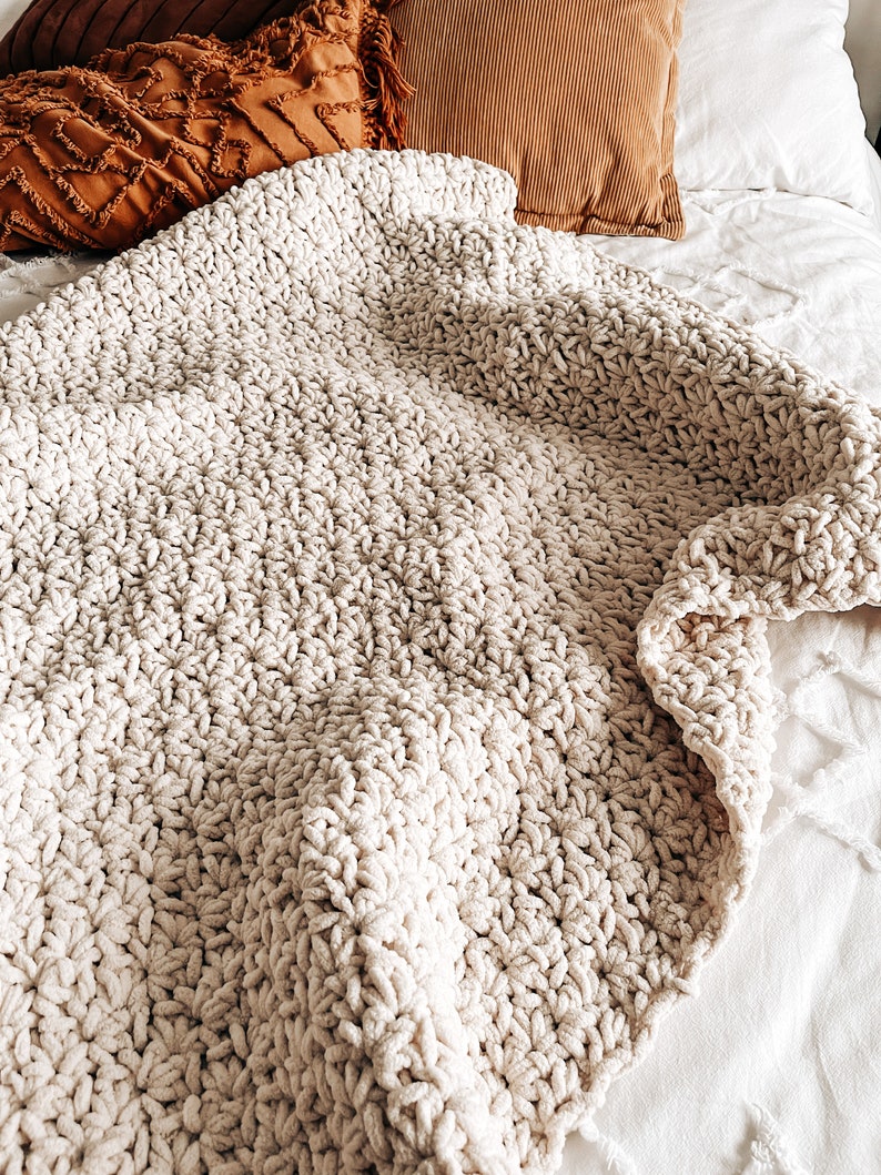 Super Chunky Crochet Blanket Pattern || Instant PDF Download || Make It ...