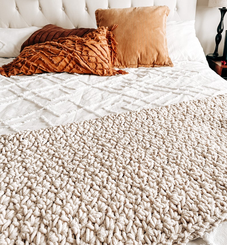 Super Chunky Crochet Blanket Pattern || Instant PDF Download || Make It ...