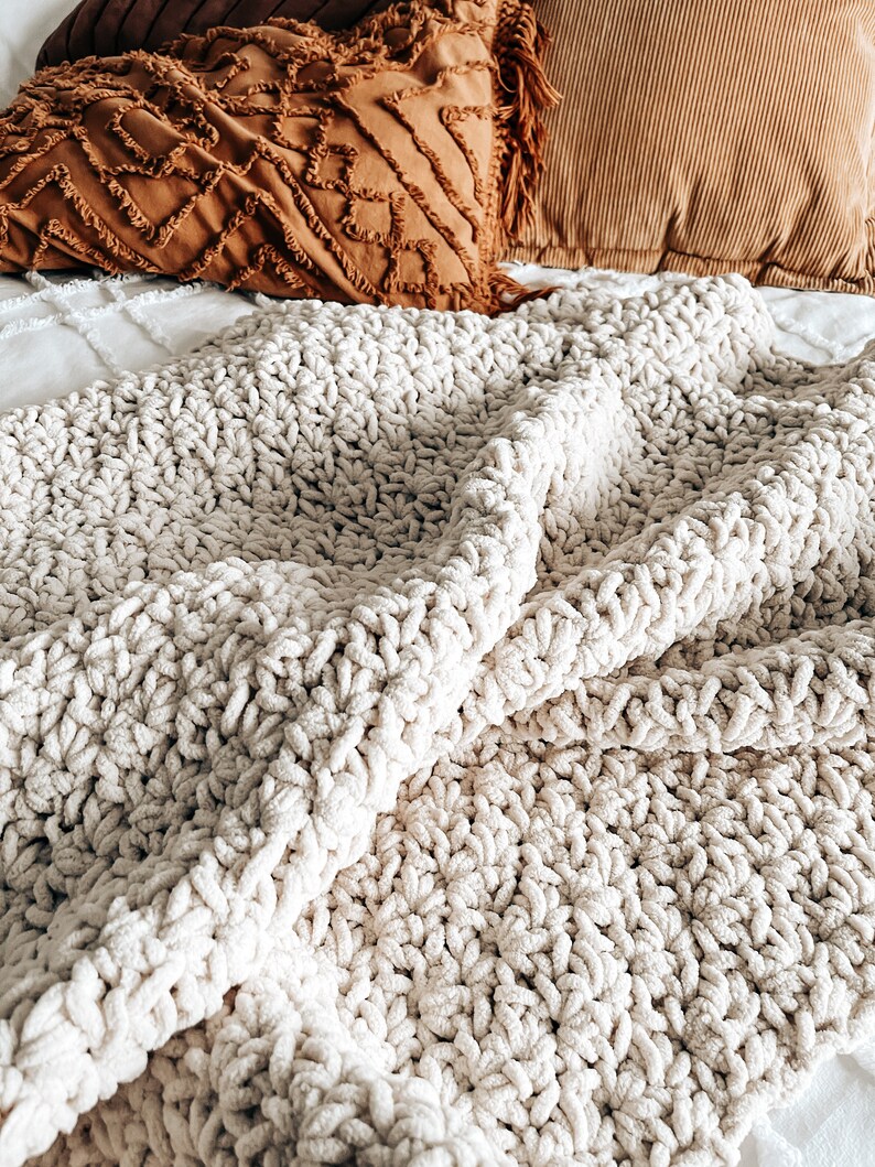 Super Chunky Crochet Blanket Pattern Instant PDF Download - Etsy