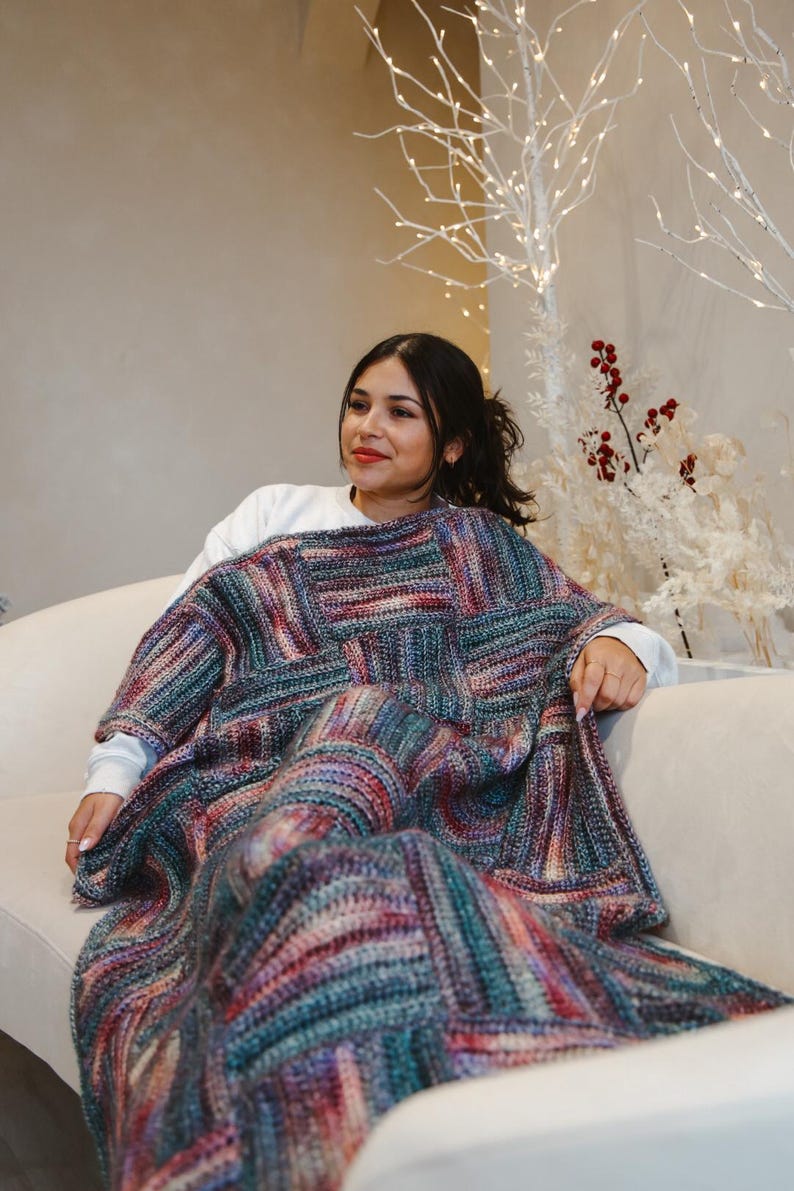 Log Cabin Crochet Blanket Pattern | Digital Download | Crochet Squares ...