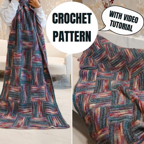 Log Cabin Afghan Crochet Pattern - Etsy