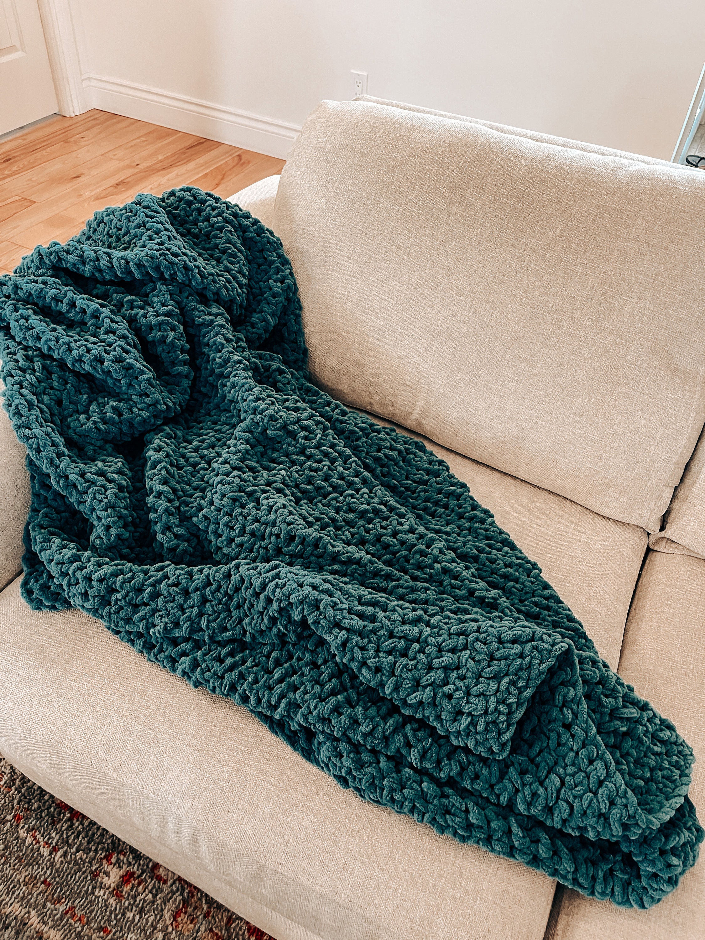 Super Chunky Crochet Blanket Pattern || Instant PDF Download || Make It ...