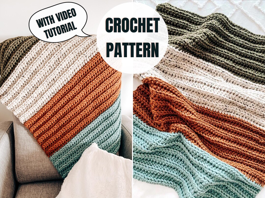 Colorblock Crochet Baby Blanket | Beginner-friendly Crochet Pattern ...