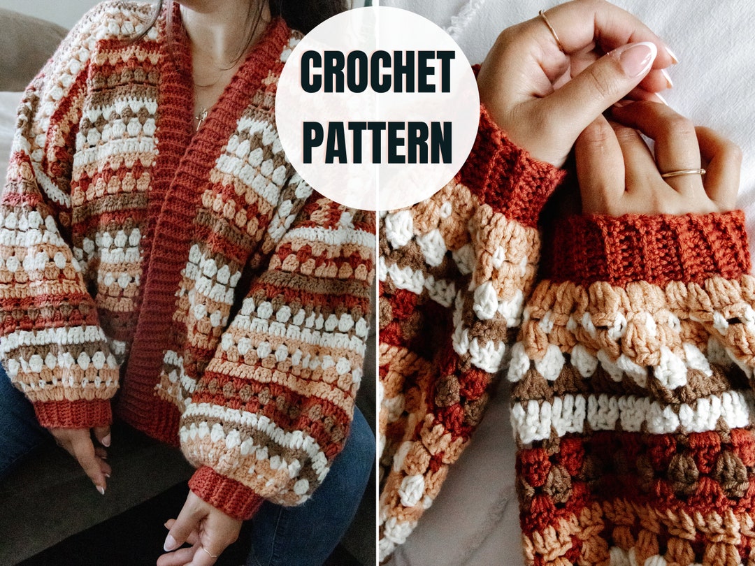 Riverbed Cardigan | Crochet Pattern | Sizes XS to 4 XL | Oversized ...