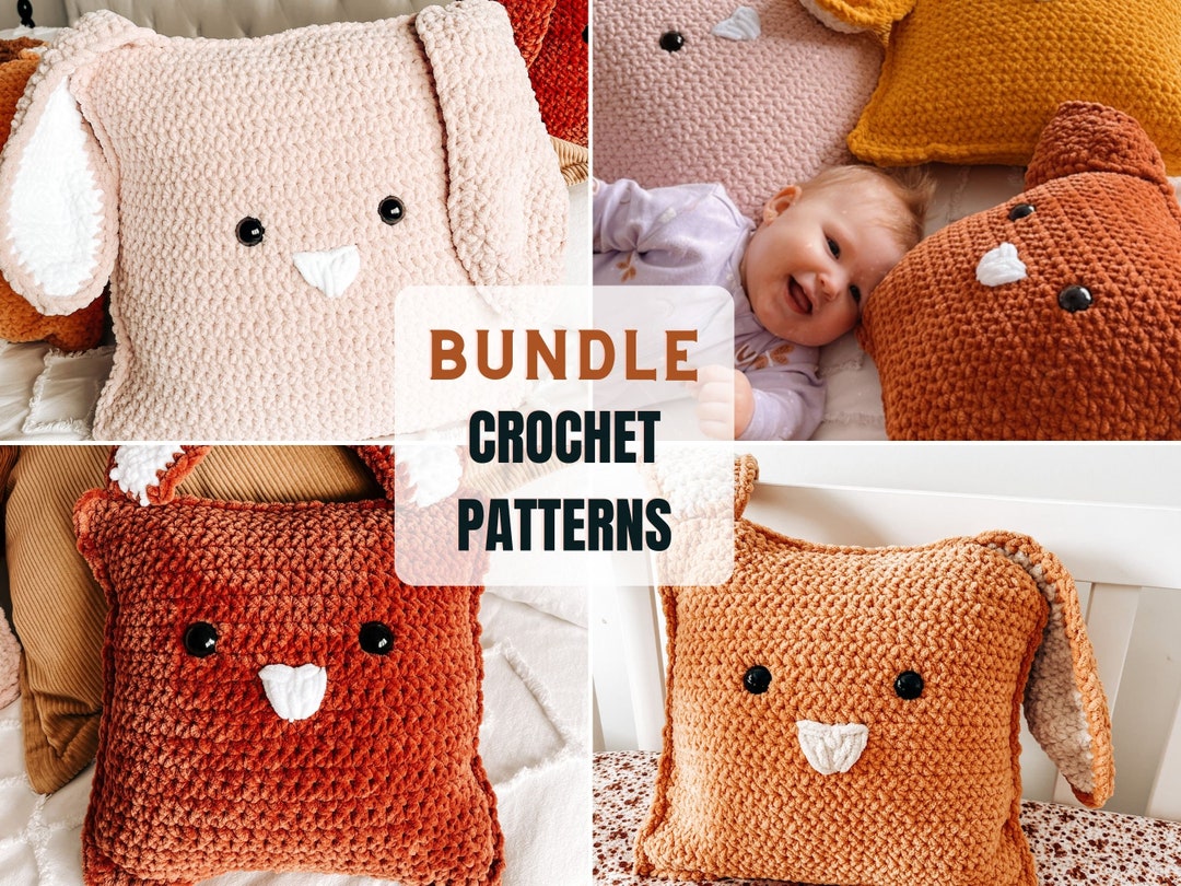 Crochet Bunny Pillow || BUNDLE 3 Sizes || Pattern ONLY || PDF Download ...