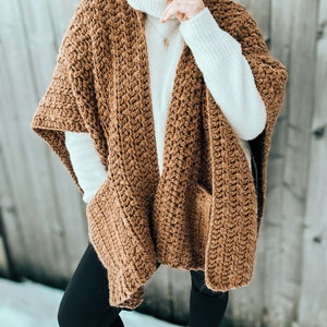 Golden Hour Cape | Crochet Garment Pattern | Crochet Poncho Pattern ...